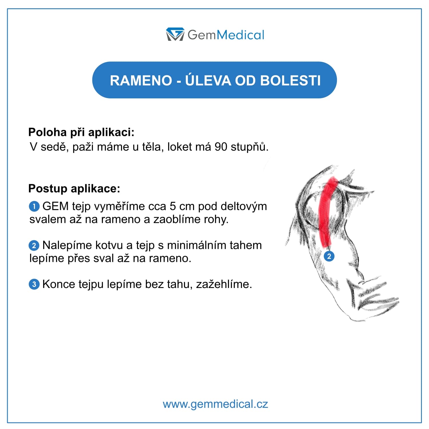 Jak tejpovat rameno při bolesti